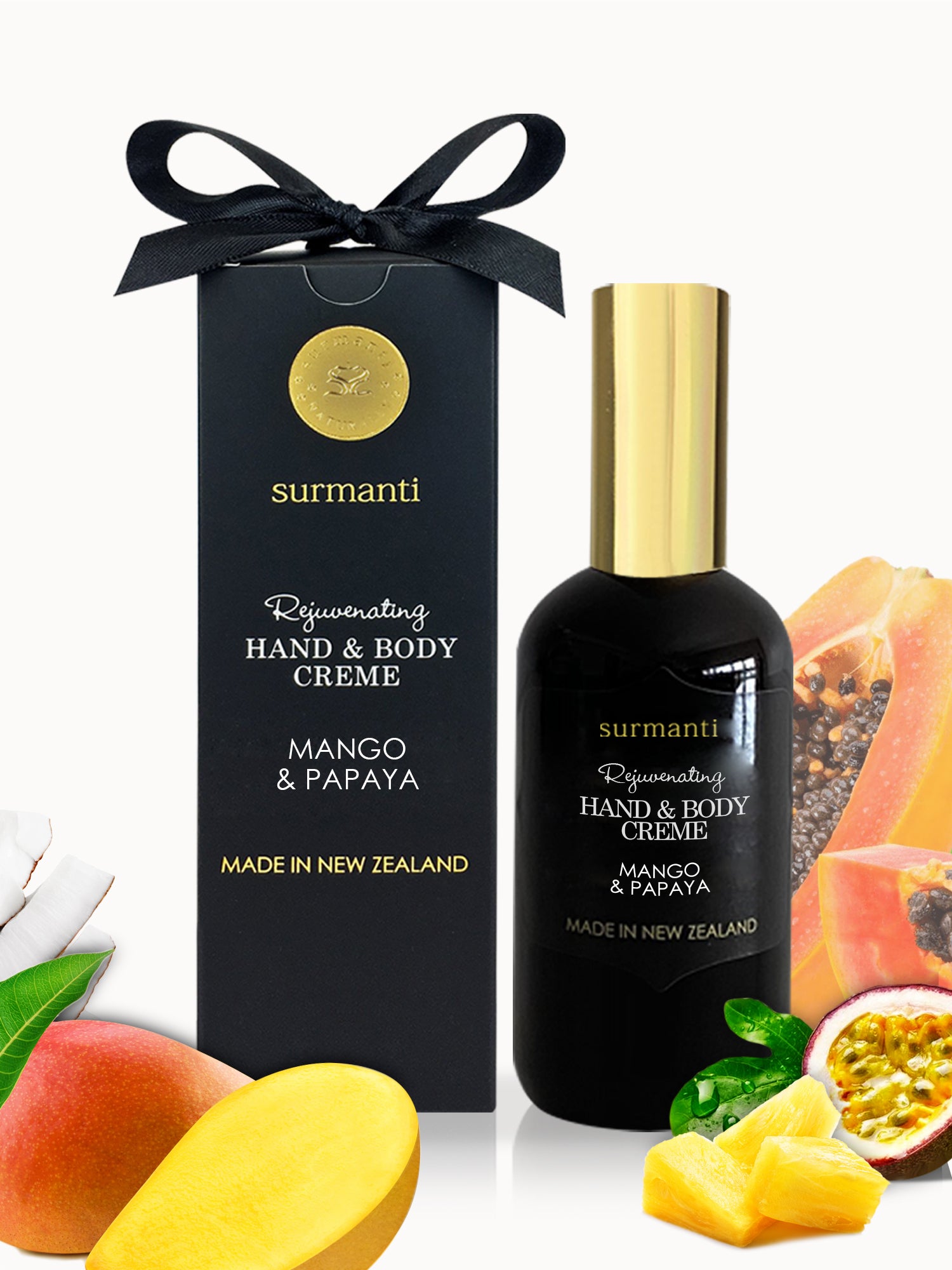 Hand And Body Cream | Mango Papaya & Coconut - Surmanti